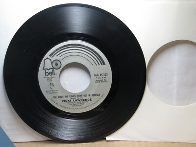Old 45 RPM Record - Bell Bell 45,303 - Vicki Lawrence - Night Lights ...