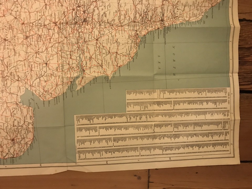 Geographia New Map of England & Wales. Main Roads with Ministry of ...