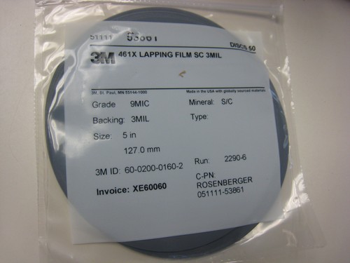3M # 53861 Lapping Film 461X 9 MICRON 50 DISCS 5inch S/C Made USA | eBay