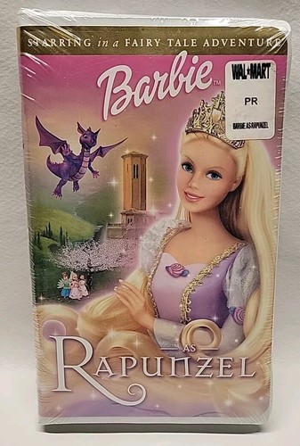 New Barbie as Rapunzel VHS 2002 Clam Shell Rare Sealed Fairy Tale ...