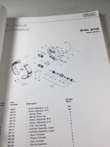 FMC, Wayne 993 AH Sweeper Parts Catalog Manual | eBay