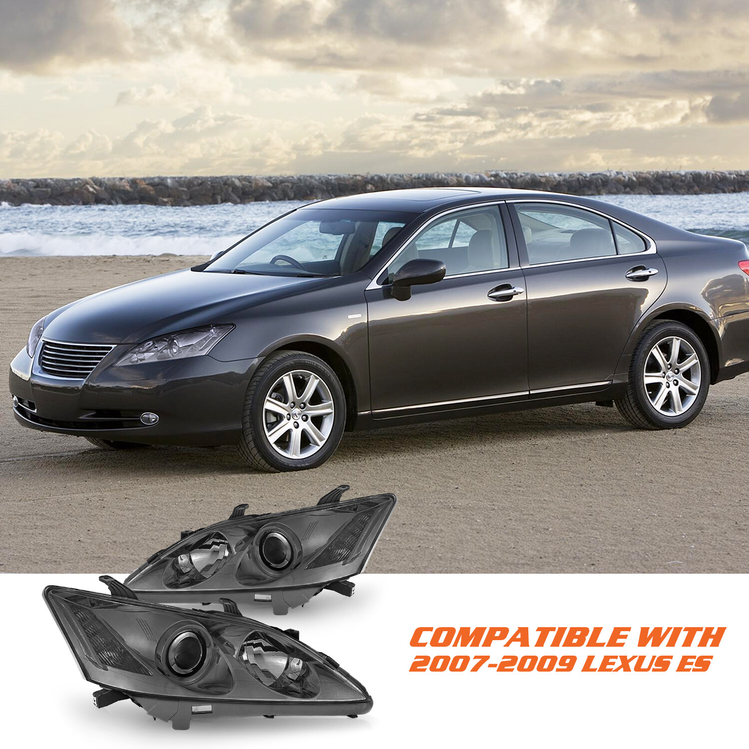 Headlights Assembly for 2007 2008 2009 Lexus ES350 Halogen W/o HID ...