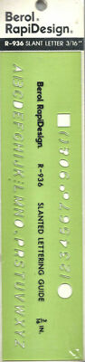 Berol® RapiDesign® Template R-936 Slant Lettering 3/16" | eBay
