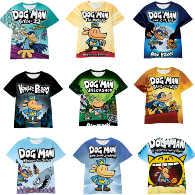 Cosplay Dog Man Chief Petey the Cat 3D T-Shirts Adult Kids Sports Top T ...