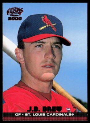 J.D. Drew 2000 Pacific Ruby Portrait #352a Touched Corners | eBay