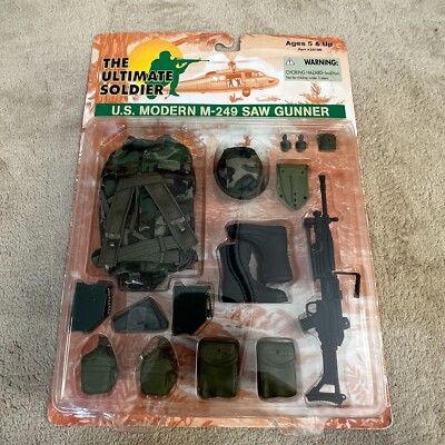 New Ultimate Soldier US Modern M-249 Saw Gunner 12" GI Joe #33100 [26 ...
