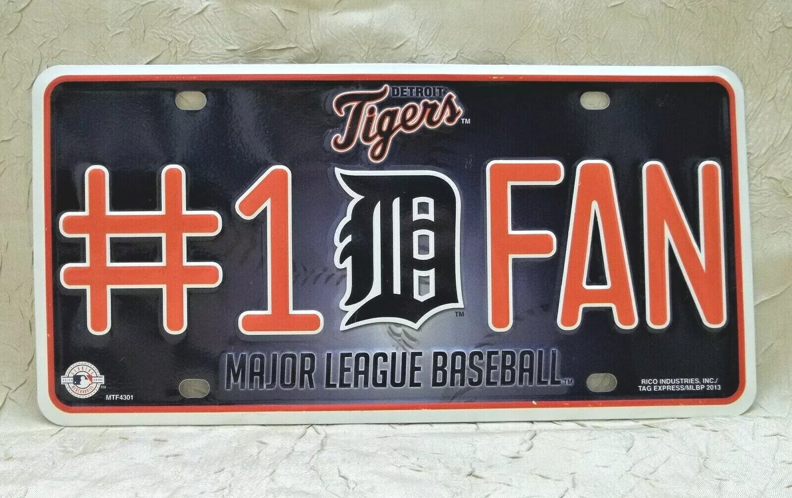 Detroit Tigers #1 Fan Aluminum Car Tag MLB | eBay