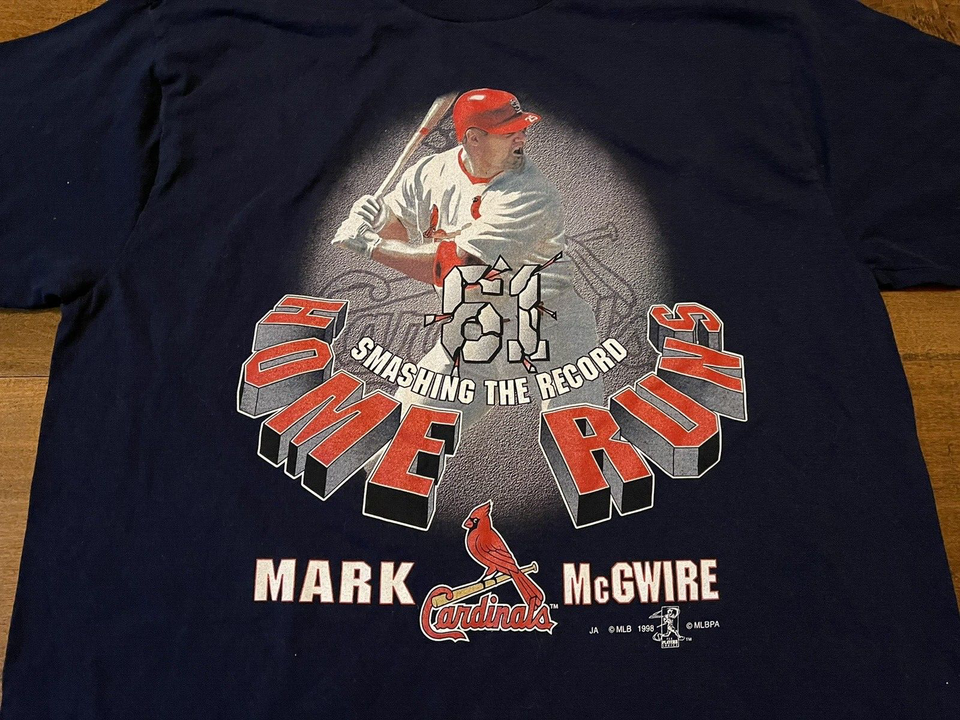 Vintage St Louis Cardinals Mark McGwire Smashing The Record Home Run T ...