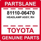 81110-06470 Toyota OEM Genuine HEADLAMP ASSY, RH | eBay
