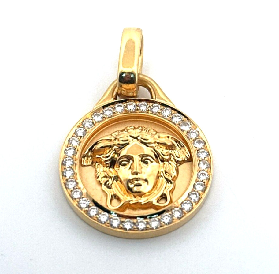 Gianni Versace 18K Yellow Gold & Diamonds Medusa Head… - Gem
