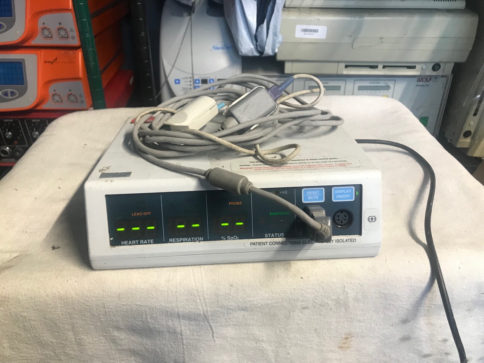 Used CAS MEDICAL SYSTEMS 511 EVENT LINK PATIENT MONITOR SYSTEM ECG EKG ...