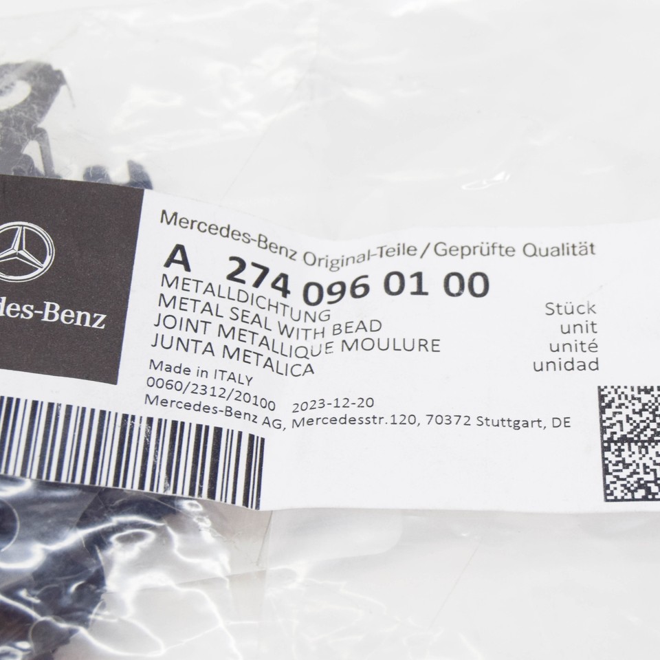 MB E C238 Turbocharger Oil Line Metal Seal With Bead A2740960100 NEW ...