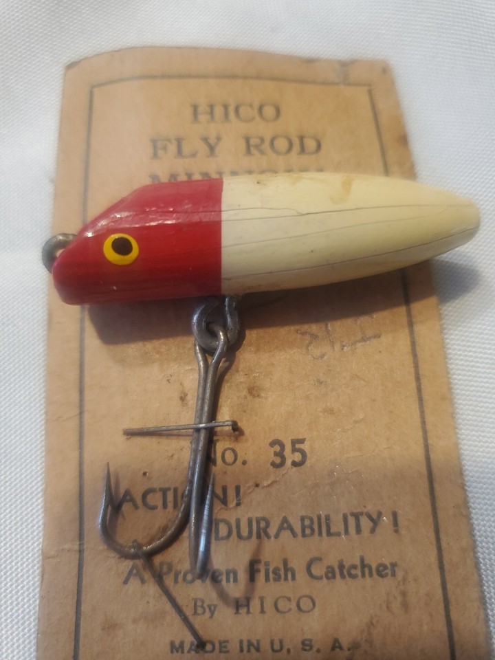 Vintage Hico "Fly Rod Minnow" No. 35 on card. Lot Of 2! Q24 | eBay