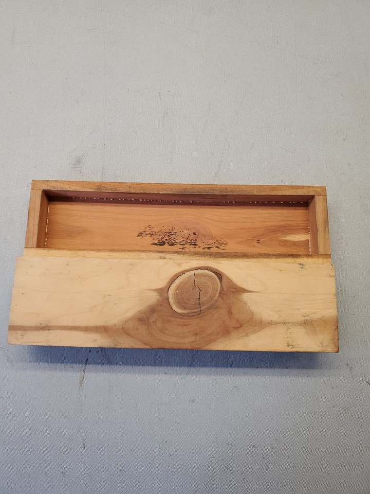 Vtg Smiths Light Gray Sharpening Stone Wooden Box 8x2 Knife Tool ...
