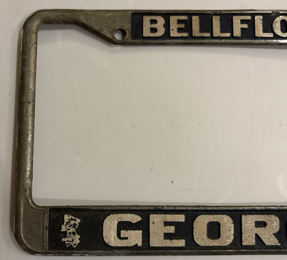 Rare Vintage Bellflower California License Plate Frame From George ...