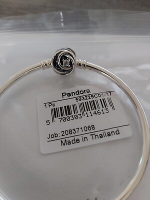 Pandora Moments Limited Edition SS Encircled Clasp Bangle 593229C01-17 ...