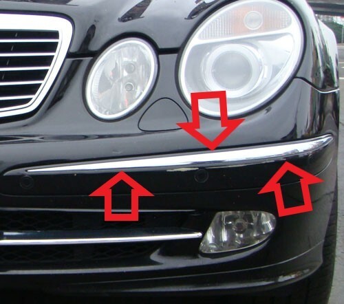Mercedes E-Class W211 S211 2002-2006 Chrome Front Left Bumper Trim ...