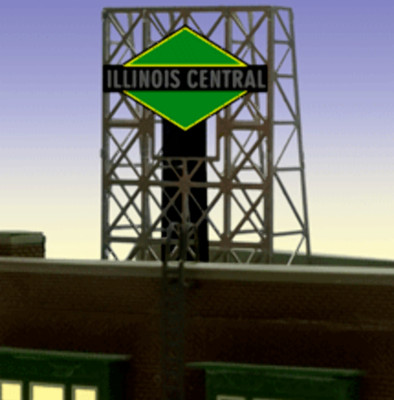 Miller Engineering ~ Nor Z Scale ~ Illinois Central Animate Billboard ...