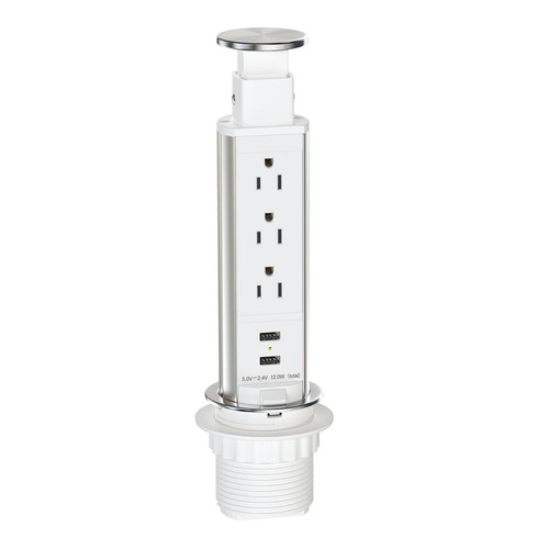 Pop Up Outlet for Countertop, Receptacle Power Strip AC+USB A Ports ...
