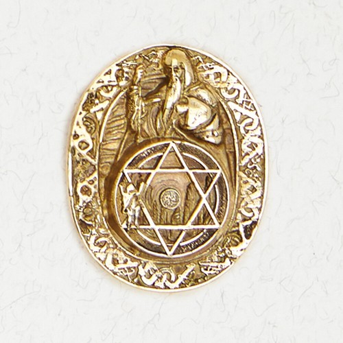 The Sorcerer-Bronze Medieval Pagan Gold Occult Magician Pendant Jewelry ...