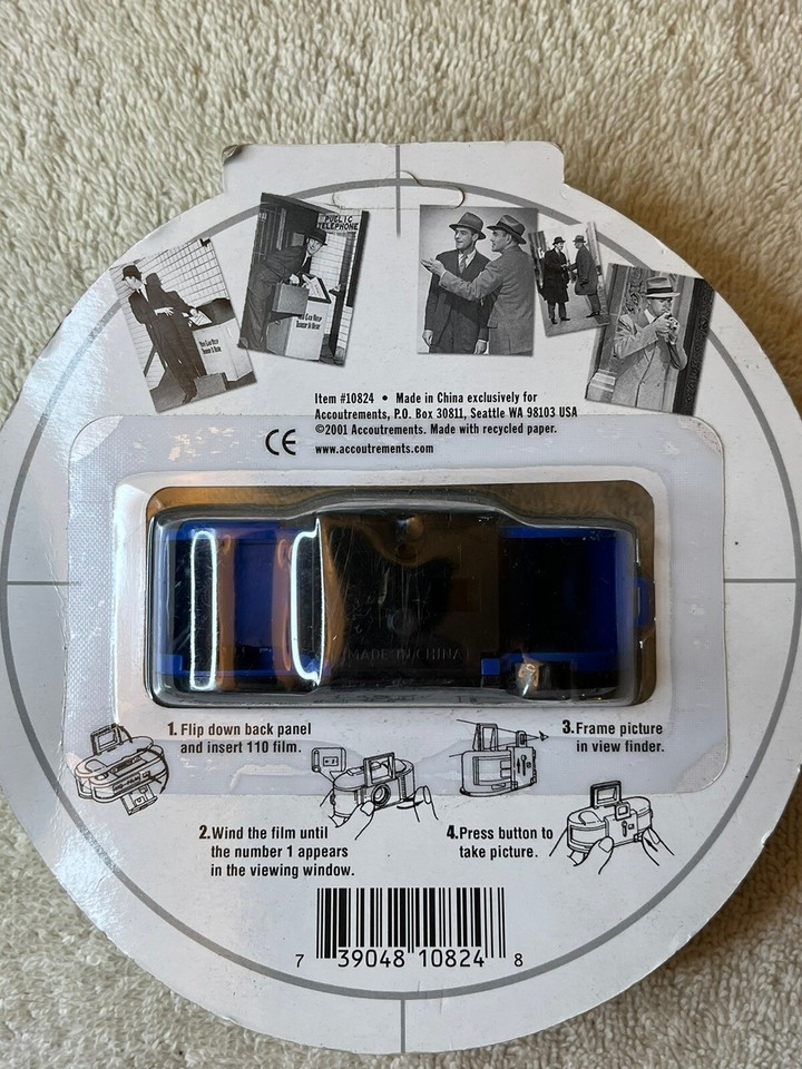 NEW Vintage Spy Cam Surveillance Camera From Accoutrements Micro 110 ...