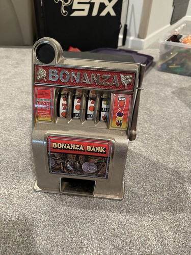 Rare Vintage Bonanza Toy Slot Machine Style Coin Bank Money Bank | eBay
