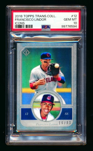 2018 TOPPS TRANSCENDENT #12 FRANCISCO LINDOR RARE METS SP #16/83 PSA 10 ...