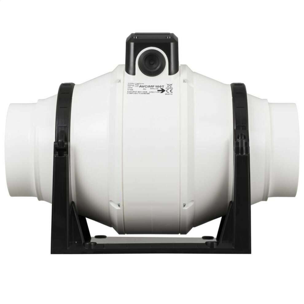 Addvent AVCIMF100T In-Line Mixed Flow Extractor Fan 100mm / 4 inch ...