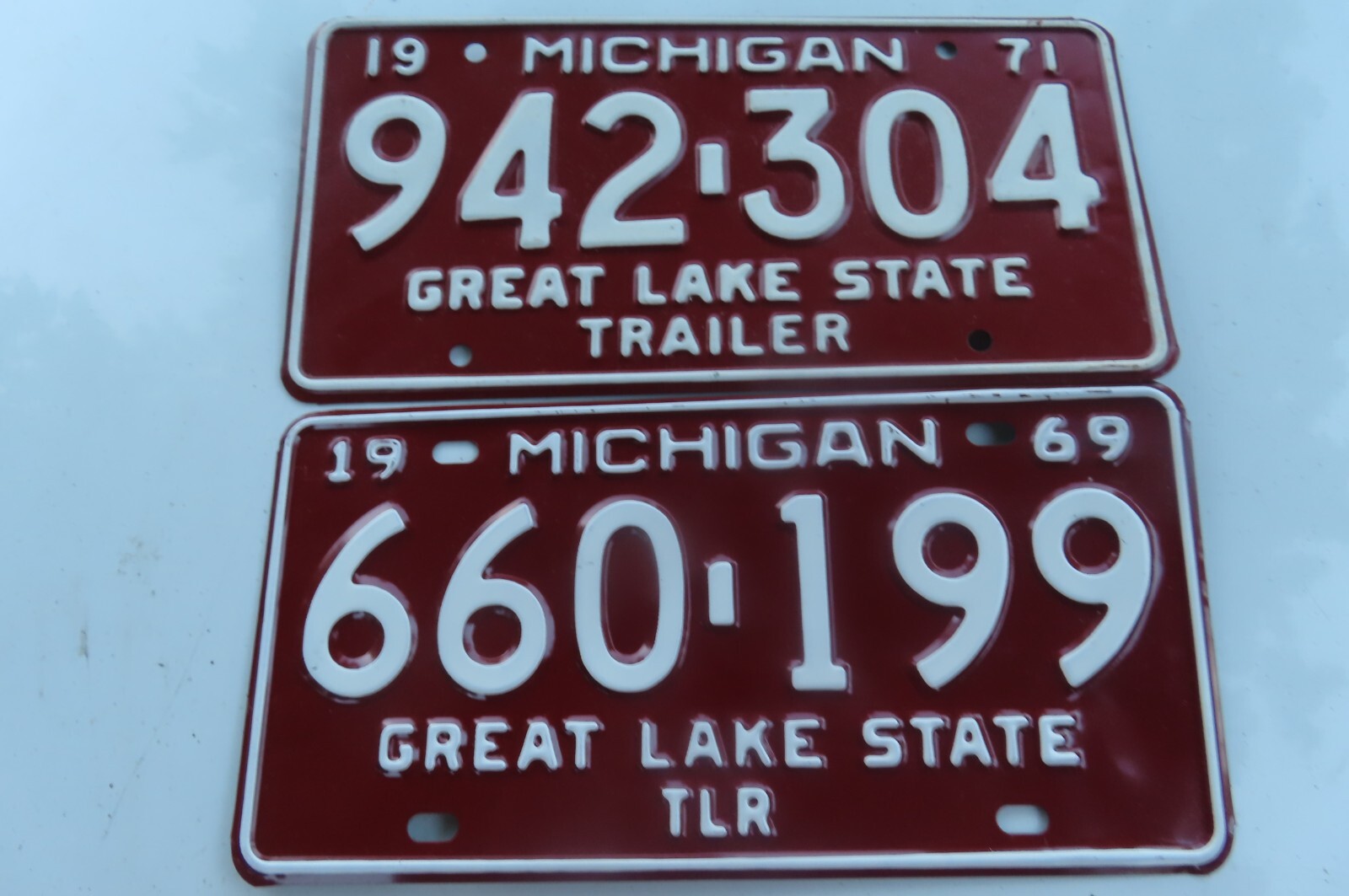 1969 71 MICHIGAN Trailer License plates Nos | eBay