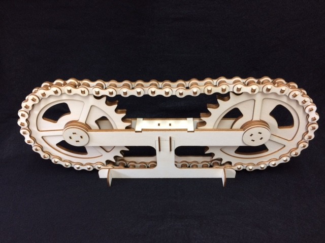 Laser Cut Wooden Chain & Sprockets 3D Model/Puzzle Kit | eBay UK
