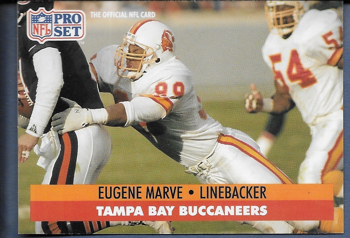 Eugene Marve 1991 Pro Set #312 Tampa Bay Buccaneers NM | eBay