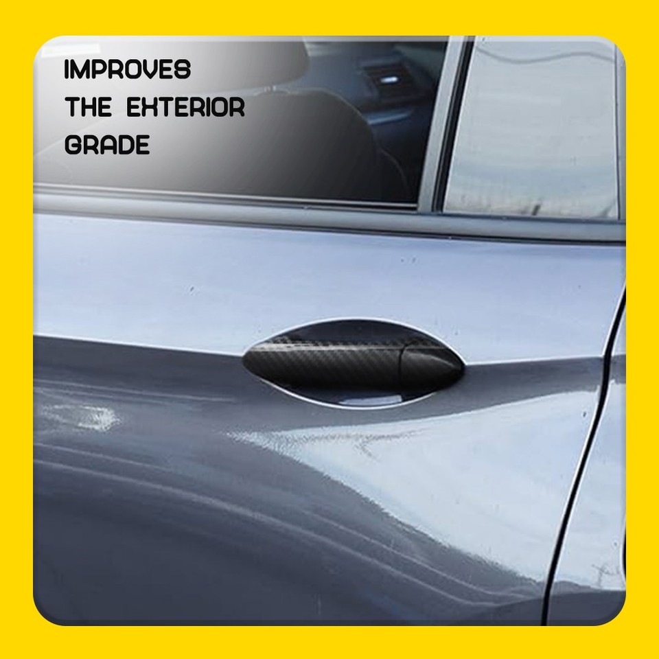 4pcs Carbon Fiber Door Handle Covers With Smartkey For 2017-2020 Honda ...