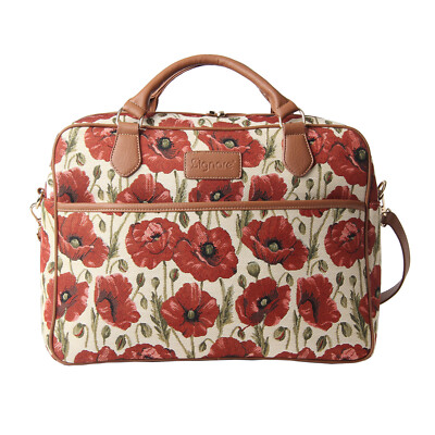 Signare Tapestry Floral Poppy Laptop bag Tablet Case | eBay