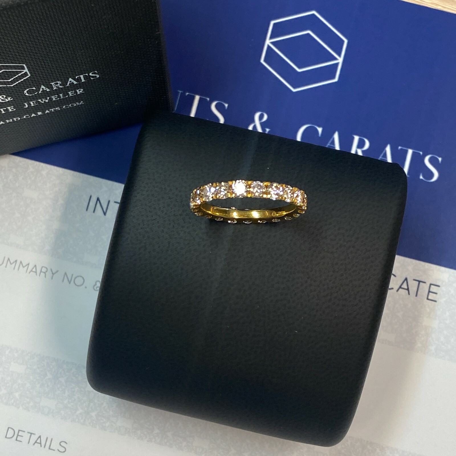 Massiver Diamant Memoire Memory Gold Ring 3.30ct Karat 18K 750er 20 ...