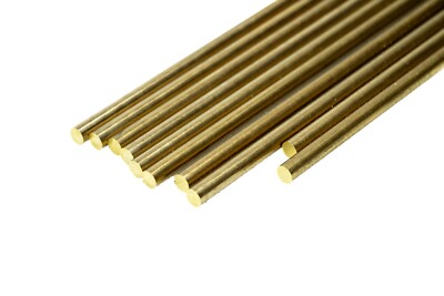 Brass SOLID Round Bar Rod 1.5mm 2mm 3mm 3.5mm 4mm 4.5mm 5mm 5.5mm 6mm ...
