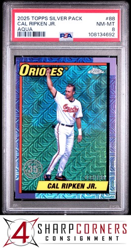 2025 TOPPS SILVER PACK 1990 CHROME PROMO AQUA #88 CAL RIPKEN JR /199 ...