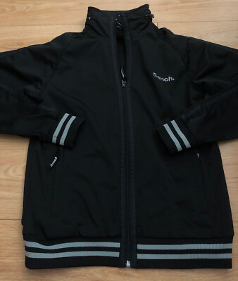 Bench Women’s Zip Up Track Jacket Jumper Black Retro Size Small | eBay