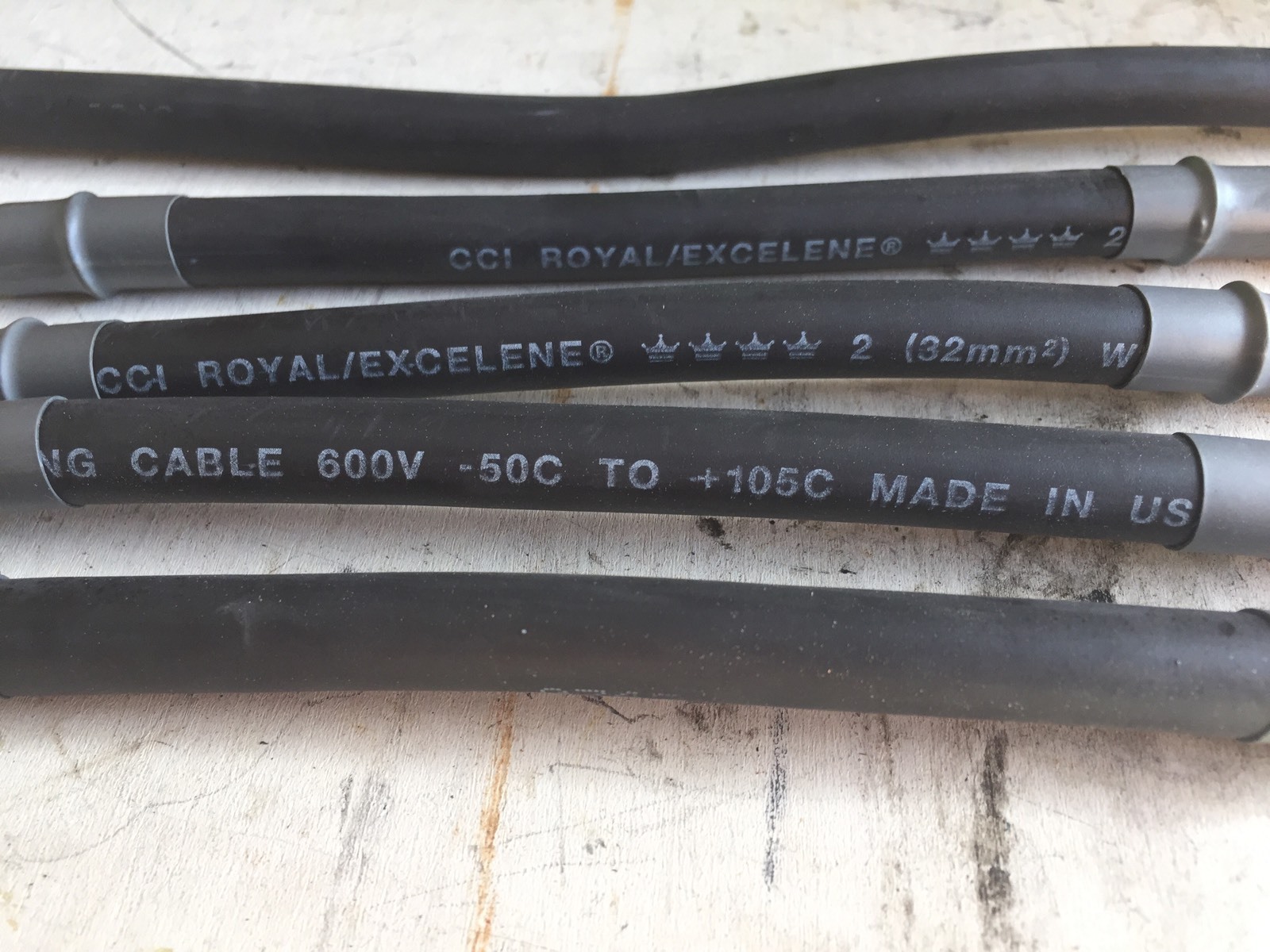 EZGO TXT Series PDS 36V 2 Gauge Battery Cables MADE IN USA #2 Welding ...