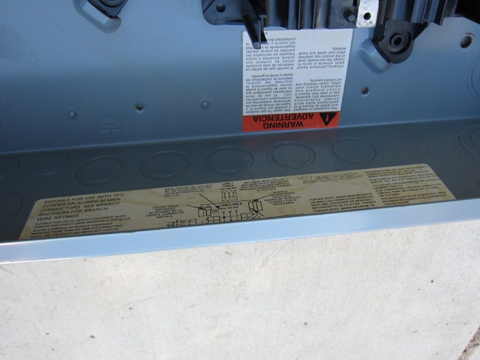 Square D QOC16U 3P 125A 125/250V NEMA 1 Load Center Enclosure, Used | eBay