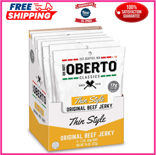 Oh Boy! Oberto Classics Thin Style Original Beef Jerky, 1.2 Ounce (Pack ...