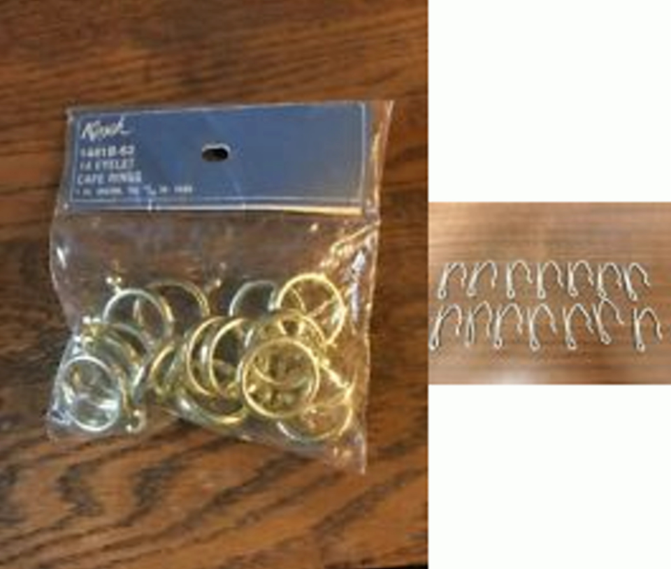 NEW KIRSCH Traverse Rod Brackets, Support, Clips, Rings, Tiebacks ...
