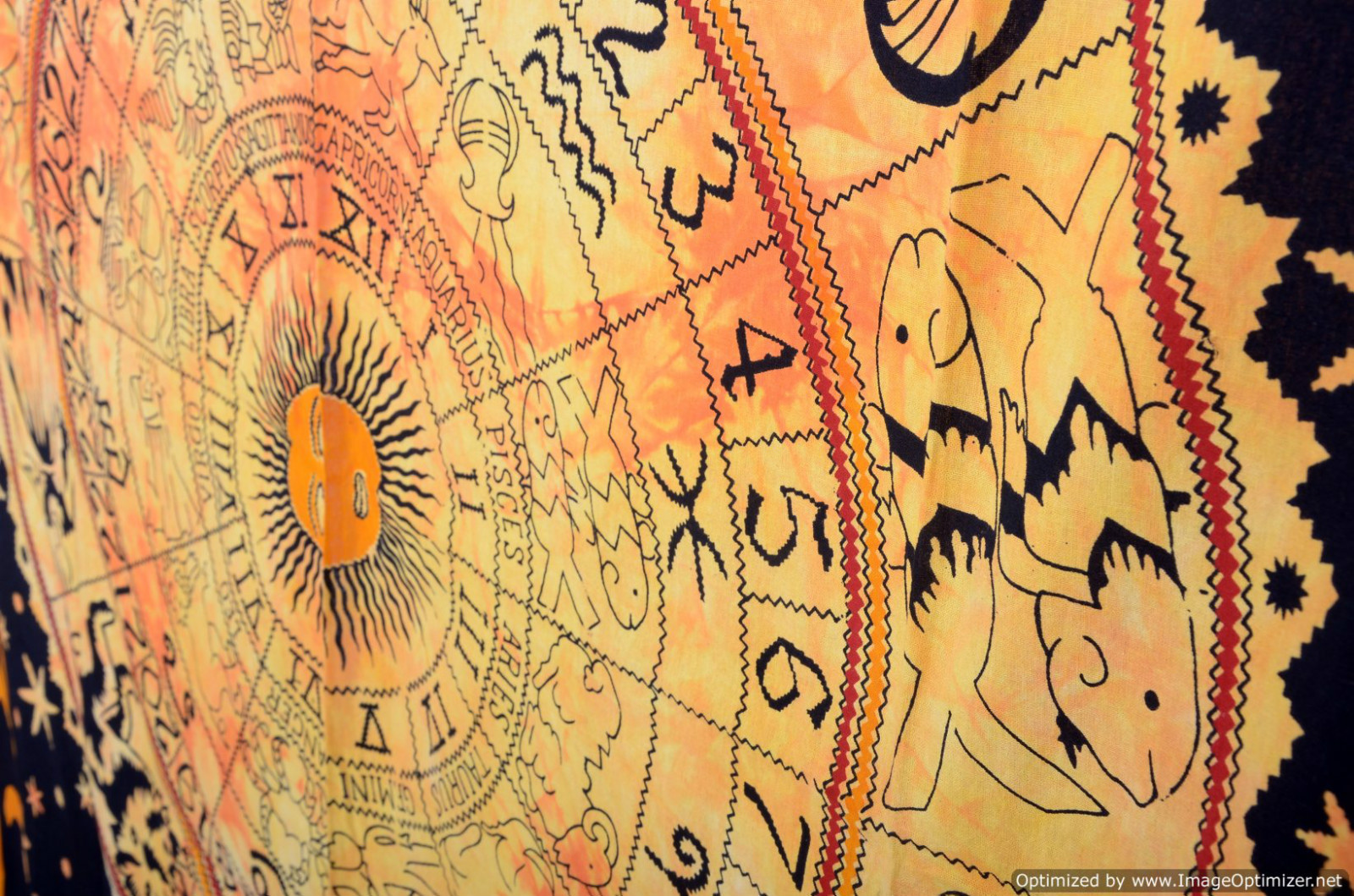 ASTROLOGY Zodiac Hippie Hippy Wall Hanging Indian Tapestry Throw ...