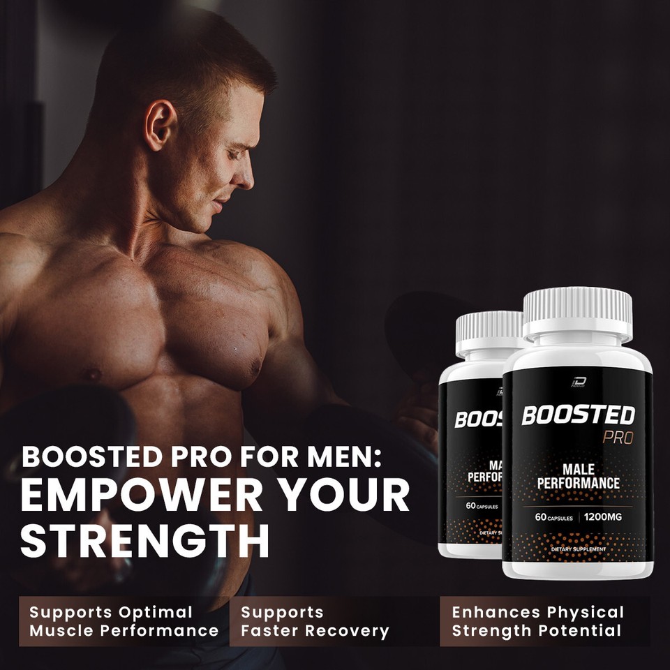 Boosted Pro Pills for Men, BoostedPro Official ED T-Level Support (2 ...