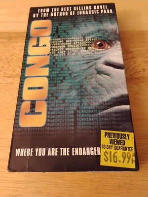 Congo (VHS, 1995) Blockbuster Rental 97363303831| eBay