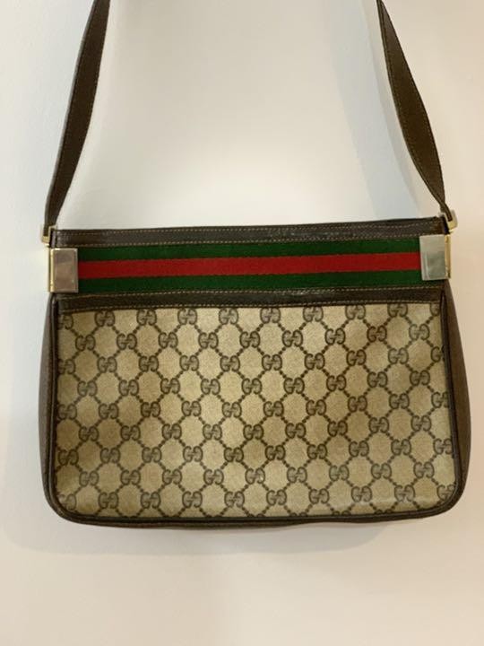 Vintage GUCCI Monogram cherie shoulder bag in GG pattern, brown C ...