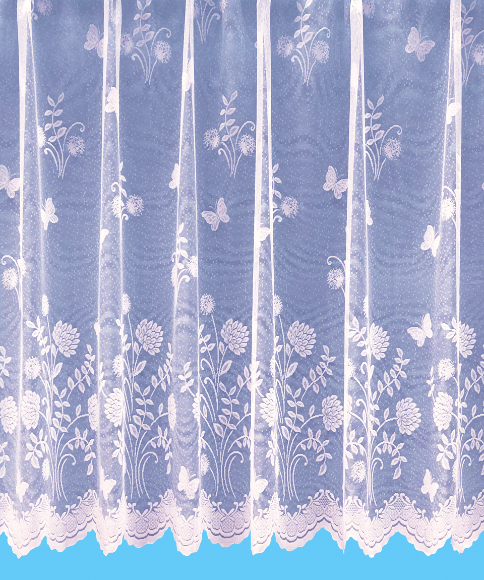 Floral Patterned Net Curtains - Free Postage - Sold By The Metre | eBay UK