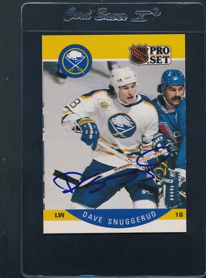1990/91 Pro Set #30 Dave Snuggerud Sabres Signed Auto *D5117 | eBay