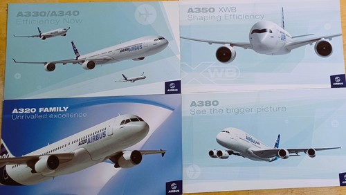 AIRBUS A320-330-340-350-380 Photo Data Cards with aircraft details ...