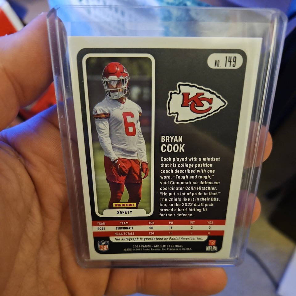 2022 Absolute Football Bryan Cook Rookie Signatures SILVER /50 #149 🔥 ...