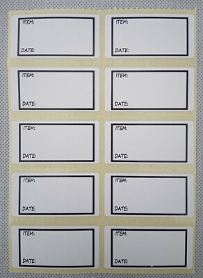 200 x Printed Jar labels. 50 x25mm 2x1". Food Jars, Freezer Bags,Sticky ...